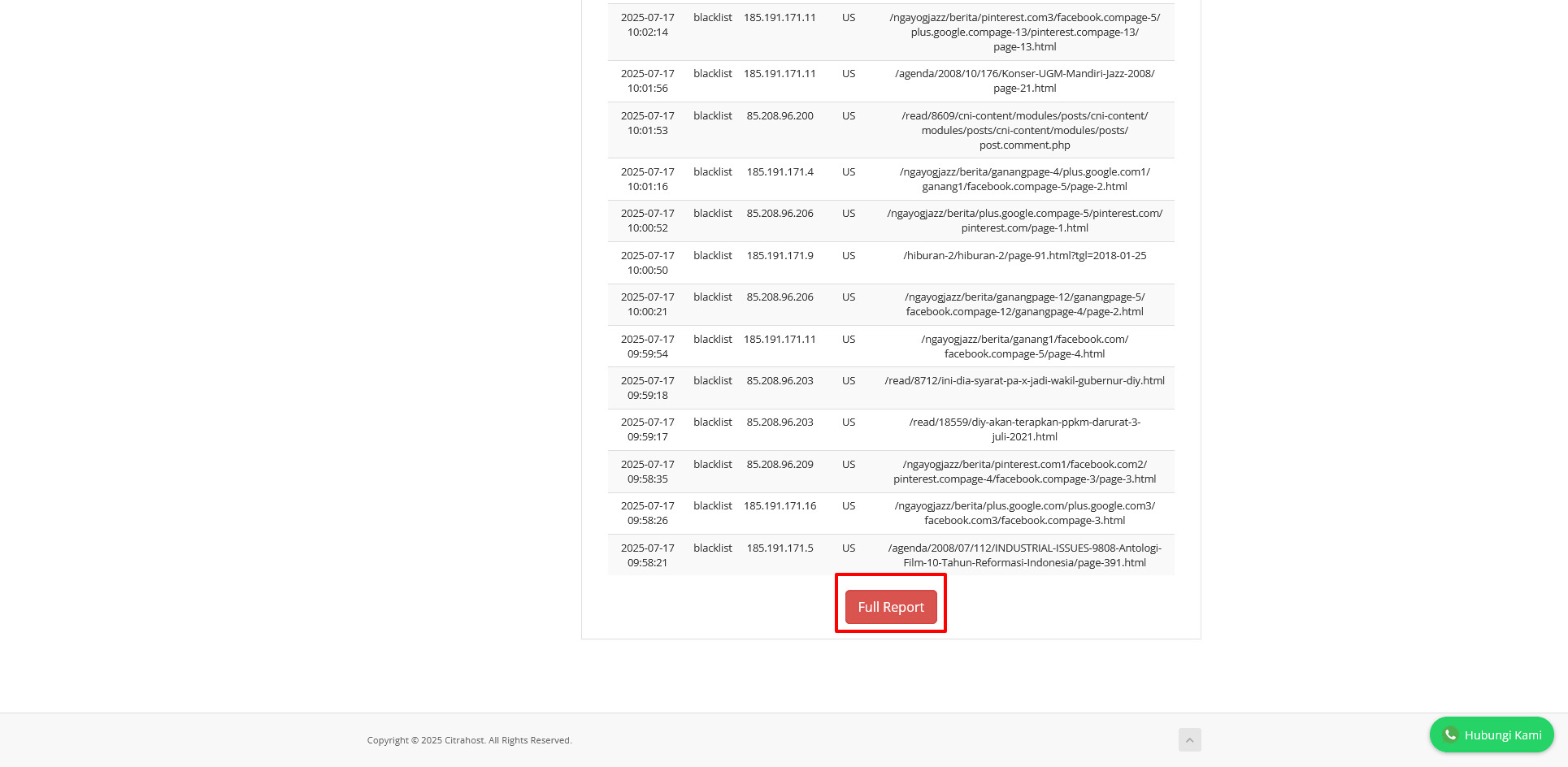 Tutorial Setting Waf - Citrahost